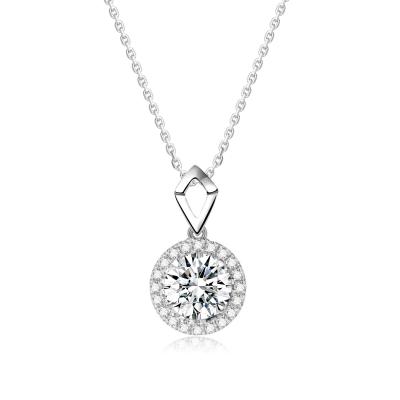 China 18k Gold Lab-Grown Diamond Pendant 0.5ct Round HPHT Daily Style Jewelry for sale