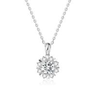 China Round HPHT Lab Grown Diamond Pendant 18K Gold 0.5ct VS1 NGTC Certified Jewelry Gift for sale