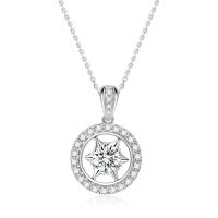 China 18k Gold Lab Grown Diamond Pendant 0.5ct Round HPHT NGTC Certified White Diamond Jewelry for sale