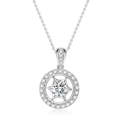 China 18k Gold Lab Grown Diamond Pendant 0.5ct Round HPHT NGTC Certified White Diamond Jewelry for sale