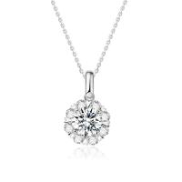 China 18k Gold Lab-Grown Diamond Pendant 0.5ct Round White Diamond Jewelry for sale