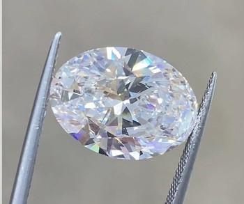 China CVD Lab Grown Oval Diamond 1.24ct to 5.61ct E Color VS1 VS2 Clarity IGI Certified Loose for sale
