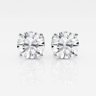 China IGI Certified Lab Grown Diamond Earrings 4 Claws AU750 Round DEF VS VVS for sale