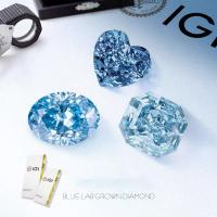 China IGI Certified Lab Grown Blue Diamond 1.00 Carat Fancy Intense VS VVS Cushion Cut for sale