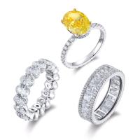 China Engagement Wedding Eternal Ring Lab Grown Diamond Rings Lab Created Colored Diamonds for sale