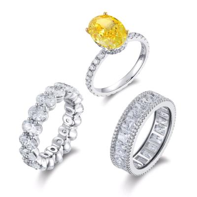 China Engagement Wedding Eternal Ring Lab Grown Diamond Rings Lab Created Colored Diamonds for sale