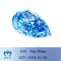 China 10 Mohs Pear Cut Lab Created Diamond Big Size VVS2 Clarity Grade for sale