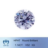 China 1.14 Carat Lab Grown CVD HPHT Round White Diamond with VS2 Clarity and Excellent Cut for sale