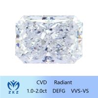 China 10 Mohs Radiant Cut Lab Grown Diamonds 1.0-2.0ct DEF Color VS-VVS Clarity IGI Certified for sale