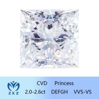 China IGI Certified CVD Lab Grown Princess Cut Diamond 2.0-2.6ct DEFGH Color VS-VVS Clarity for sale