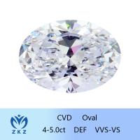 China CVD Lab Grown Oval Diamond 4-5ct Colorless DEF VS-VVS IGI Certified 10 Mohs Hardness for sale