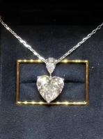 China Heart Shape Lab Grown Diamond Pendants Lab Engineered Diamonds Jewelry for sale