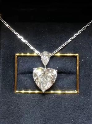 China Heart Shape Lab Grown Diamond Pendants Lab Engineered Diamonds Jewelry for sale