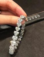 China Heart Shape Eternal Diamond Bracelet with DEF Color VS-VVS Clarity Lab Grown Diamonds for Engagement Wedding for sale