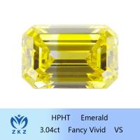 China Emerald Shape Lab Grown Diamonds 3ct VS IGI Certified Factory Supply HPHT for sale