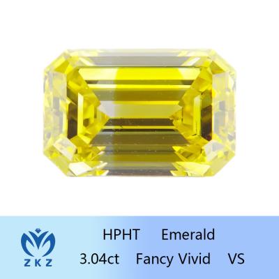 China Emerald Shape Lab Grown Diamonds 3ct VS IGI Certified Factory Supply HPHT for sale