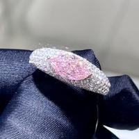 China 18k Marquise Lab Grown Pink Diamond Ring 1.36ct VS2 EX-VG Luxury Jewelry for sale