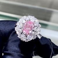 China 18k Oval Lab Grown Pink Diamond Ring 1.92ct VS1 NGTC Certified Luxury Jewelry for sale