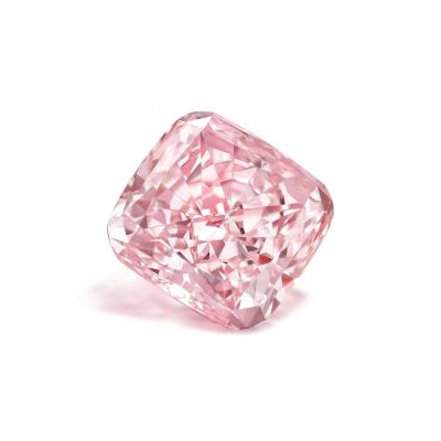 China Sakura Pink Cushion Shape Lab Grown Diamond 0.5ct+ VVS-VS Clarity IGI Certified CVD Synthetic for sale