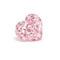 China Sakura Pink Heart Shape Lab Grown Diamonds 0.5ct+ Fancy Pink VVS-VS Clarity IGI Certified CVD for sale