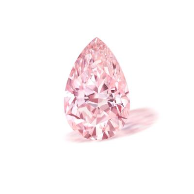 China Sakura Pink Pear Shape Lab Grown Diamond 0.5ct+ VVS-VS Clarity IGI Certified CVD for sale