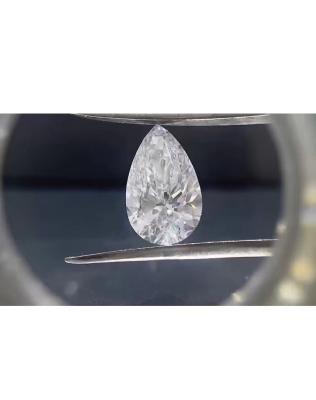 China Pear Shape Lab Created Diamonds Cultivated CVD Diamonds Pass The Test No Bow Tie for sale
