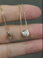 China IGI Certified Lab Grown Diamond Pendant Round DEF VVS VS Excellent Cut White Diamond Necklace for sale