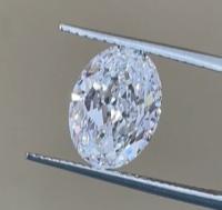 China Lab Grown White Diamond Oval Cut 4.01ct VS1 F Color IGI Certified Loose CVD for sale