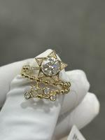 China Round Lab Grown Diamond Ring DEF VVS Excellent Cut Star Fashion Gift Jewelry for sale
