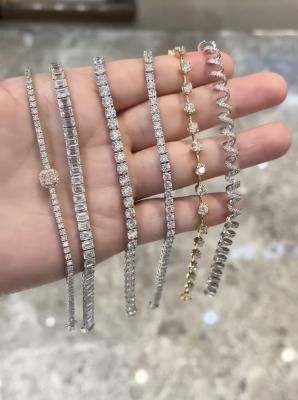 China Lab Grown Diamond Tennis Bracelet DEF Color VS-VVS Clarity with Custom Design Options for sale