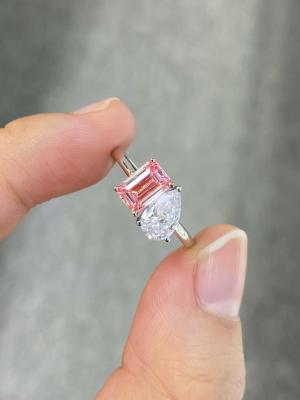 China Lab Grown White Diamonds Emerald and Pear Shape 3-3.99ct Excellent Cut for Jewelry for sale