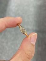 China Lab Created Oval Cut 0.72ct DEF VS-VVS Diamond Engagement Ring 18K Yellow Gold Bezel Setting for sale