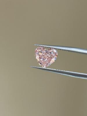 China Fancy Intense Pink Heart Shape Lab Grown Diamond IGI Certified 1 Piece VVS Clarity for sale