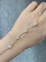 China 2.53ct DEF VVS Round Lab Grown Diamond Bubble Bracelet in 18K Gold - Custom Jewelry with 7-10 Day Delivery for sale
