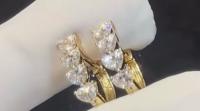 China 1.845ct Heart Shape Lab Grown Diamond Earrings DEF VVS Clarity Pt950 for sale