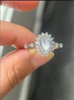 China 1.168ct  Beautiful Oval white Lab Grown Diamond Ring DEF VVS  PT950  EX for sale