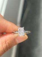 China 1.113ct radiant shape  Lab Grown Diamond Ring DEF VVS   PT950 for sale