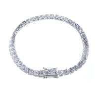China 5.63ct Lab Grown Diamond Bracelet DEF VS Round Shape 18K White Gold for sale