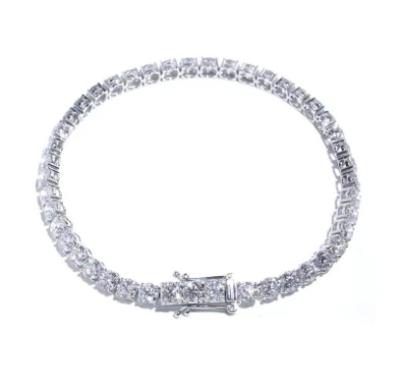 China 5.63ct Lab Grown Diamond Bracelet DEF VS Round Shape 18K White Gold for sale