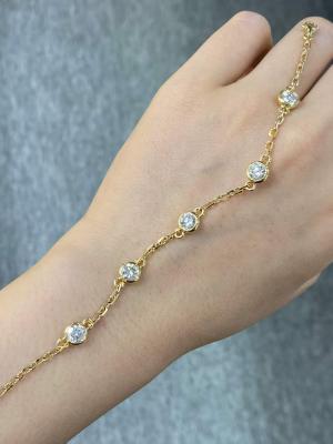 China 2.53ct Bubble Bracelet DEF VVS Round Shape Lab Grown Diamonds 18K gold for sale
