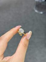 China Oval Lab Created CVD Diamond 2.31ct DEF VVS 18K Yellow Gold Fashion Ring for sale
