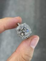 China IGI Certified Lab Grown Diamond Ring 1ct Round E VS1 Excellent Cut Engagement Wedding Jewelry for sale