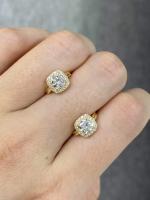China 1ct Round Lab Grown Diamond Earrings DEF VVS 18K White Gold Excellent Cut for sale