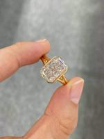 China 5.03ct Radiant Lab Grown Diamond Ring DEF VVS Clarity 18K Gold Fine Jewelry for sale