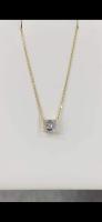 China 1.01ct Asscher Lab Grown Diamond Pendant D VVS Clarity 18K Gold for sale