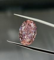 China 10 Carat Fancy Intense Pink Oval Lab Grown Diamond IGI Certified VS1 Clarity Excellent Cut for sale