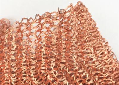China 4 Strand 0.15MM Knitted Wire Mesh Pure Copper Round Flat Wire SGS Certificated for sale