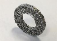 China Circle Type knitted stainless steel mesh , metal mesh cloth Anti corrission for sale