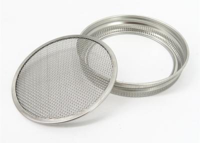 China 82 / 86 MM Mason Jar Strainer Lid , Stainless Steel Wire Mesh Customized Size for sale