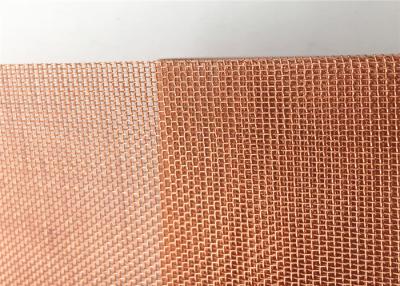 China Non - Magnetic Woven Copper Mesh , Copper Wire Netting 2-250 Mesh ISO Certificated for sale